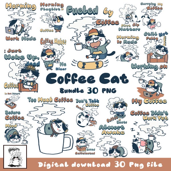 Funny Cat Illustration - Etsy