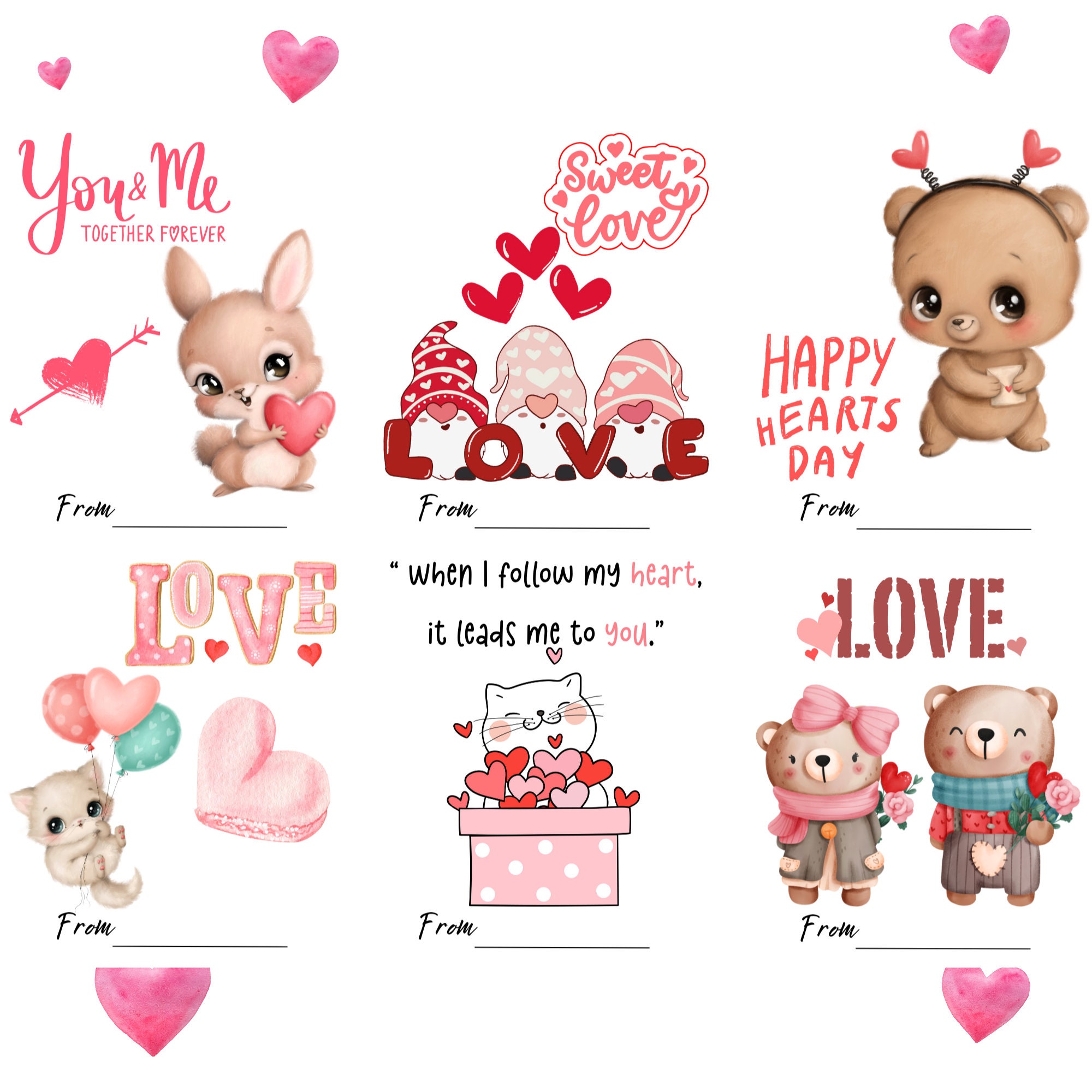 Printable Valentine's Day Cards for Kids Classroom Valentine's Day ...