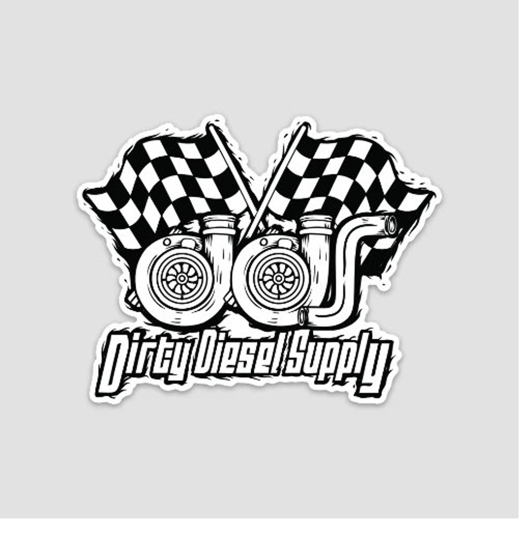 DDS Checkered Flag Sticker - Etsy