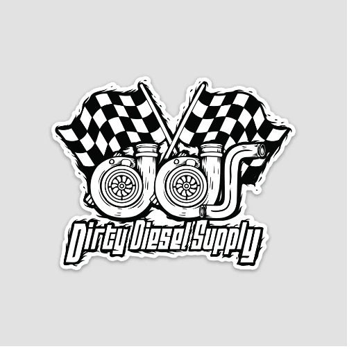 DDS Checkered Flag Sticker - Etsy