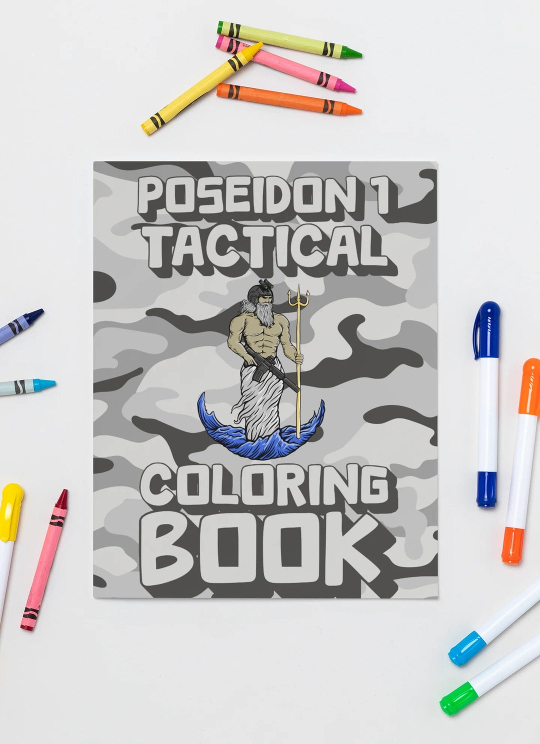 Poseidon 1 Tactical Coloring Book Version 1, Adult Coloring Book ...