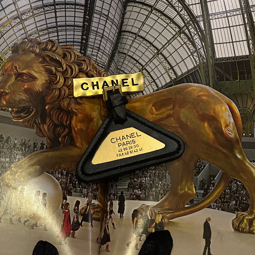 Original Vintage Chanel Luggage Tag Gold Brooch Pin 1990s - Etsy