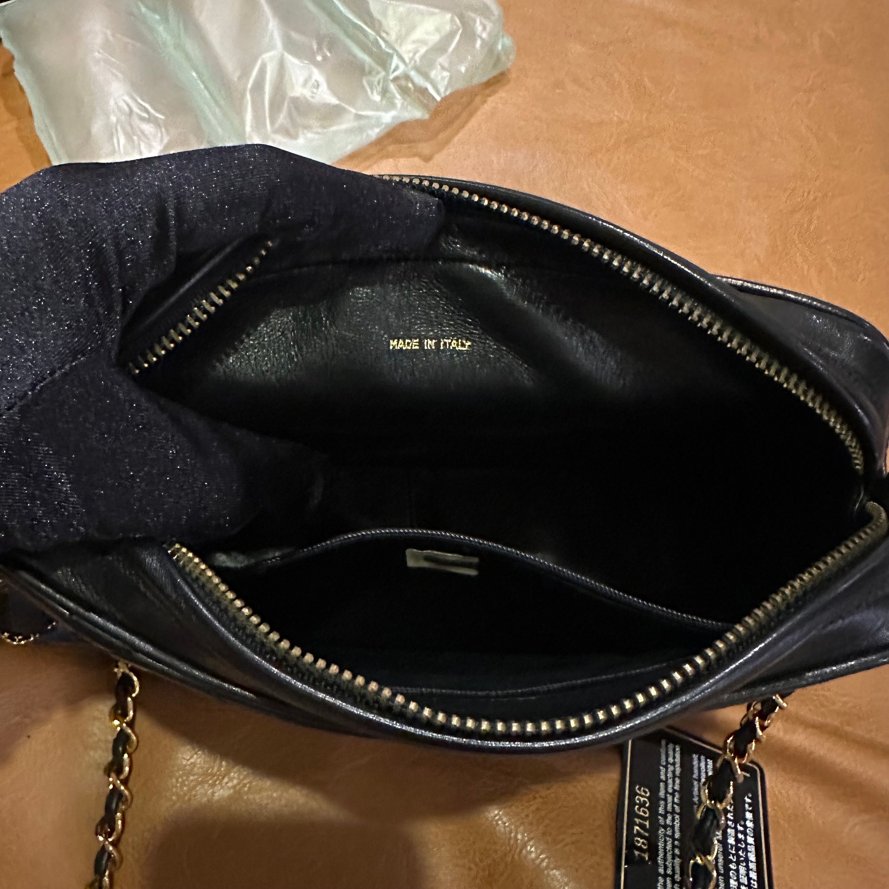 Authentic 1990s Vintage Chanel Lambskin Flap Camera Chain Crossbody Bag ...