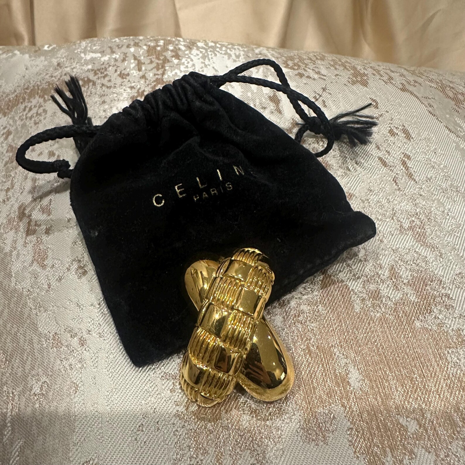 Classic Vintage Gold Celine Signature Brooch 1980s - Etsy