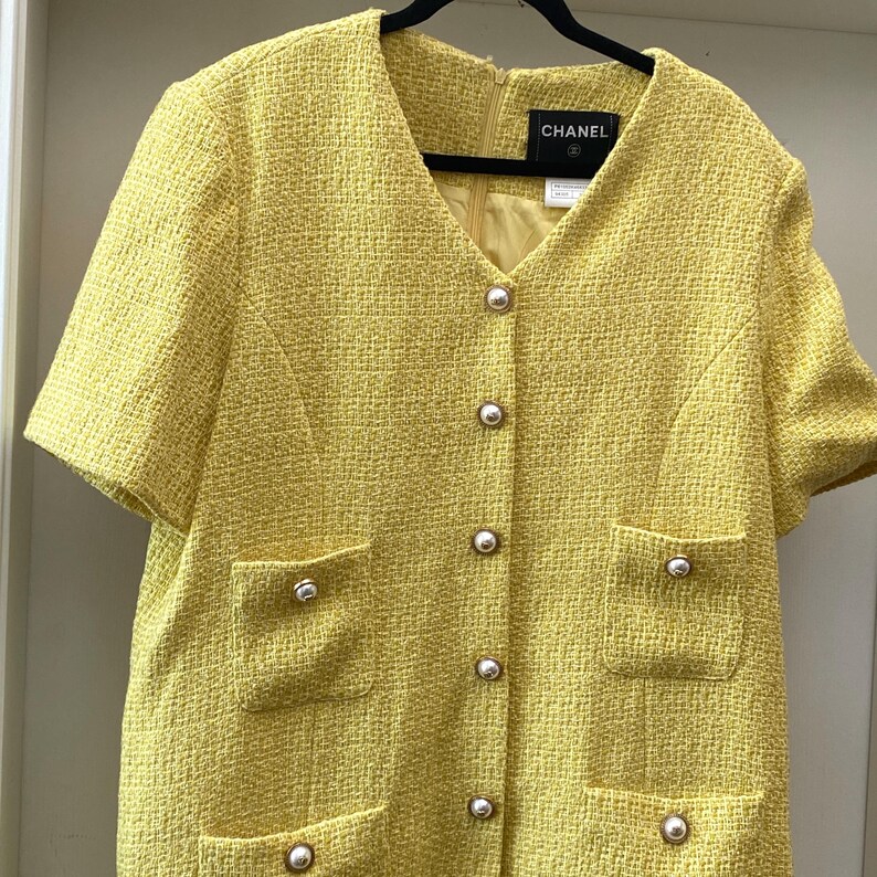 Classic Coco Chanel Vintage Tweed 2000s Buttoms Long Top / Dress - Etsy