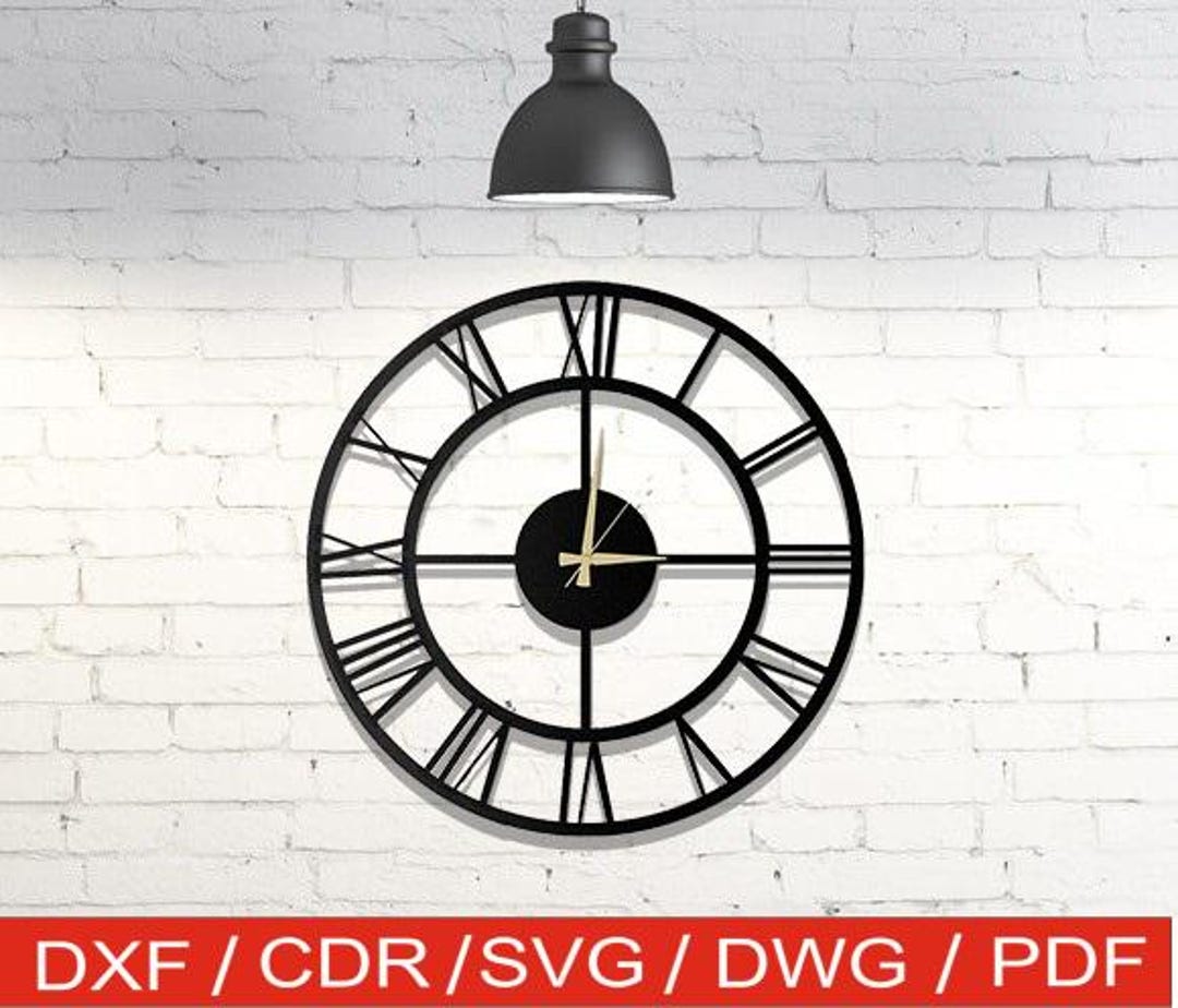 Clock Digital Drawing, Wall Decoration,dxf,cdr,svg,dwg,pdf, All Files ...