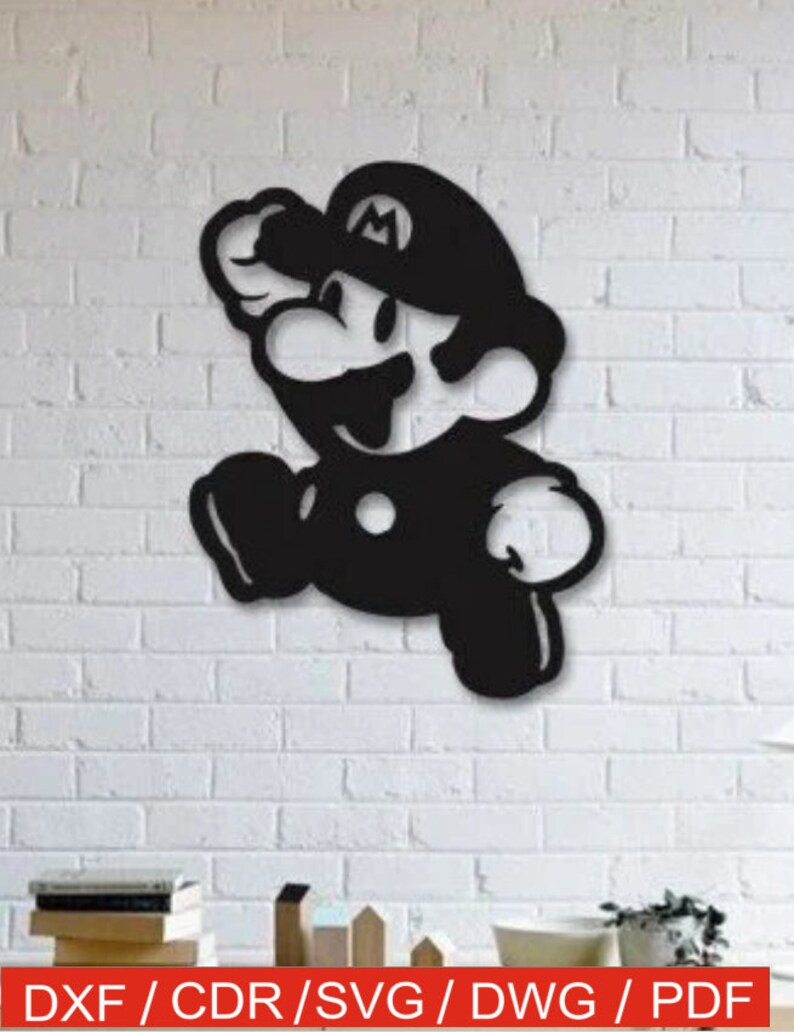 Super Mario Painting, American, Wall Decor, Dxf,cdr,svg,dwg,pdf Files ...
