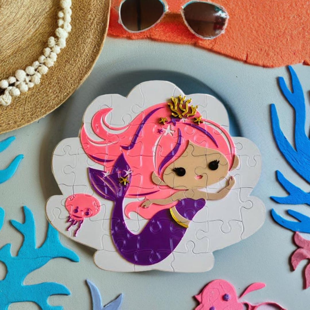 Mermaid Puzzle for Kids 3D Printed *MADE IN CANADA* - Etsy