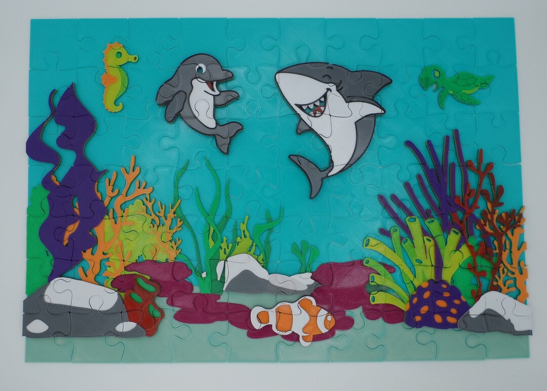 Ocean Puzzle for Kids 3D Printed *MADE IN CANADA* - Etsy