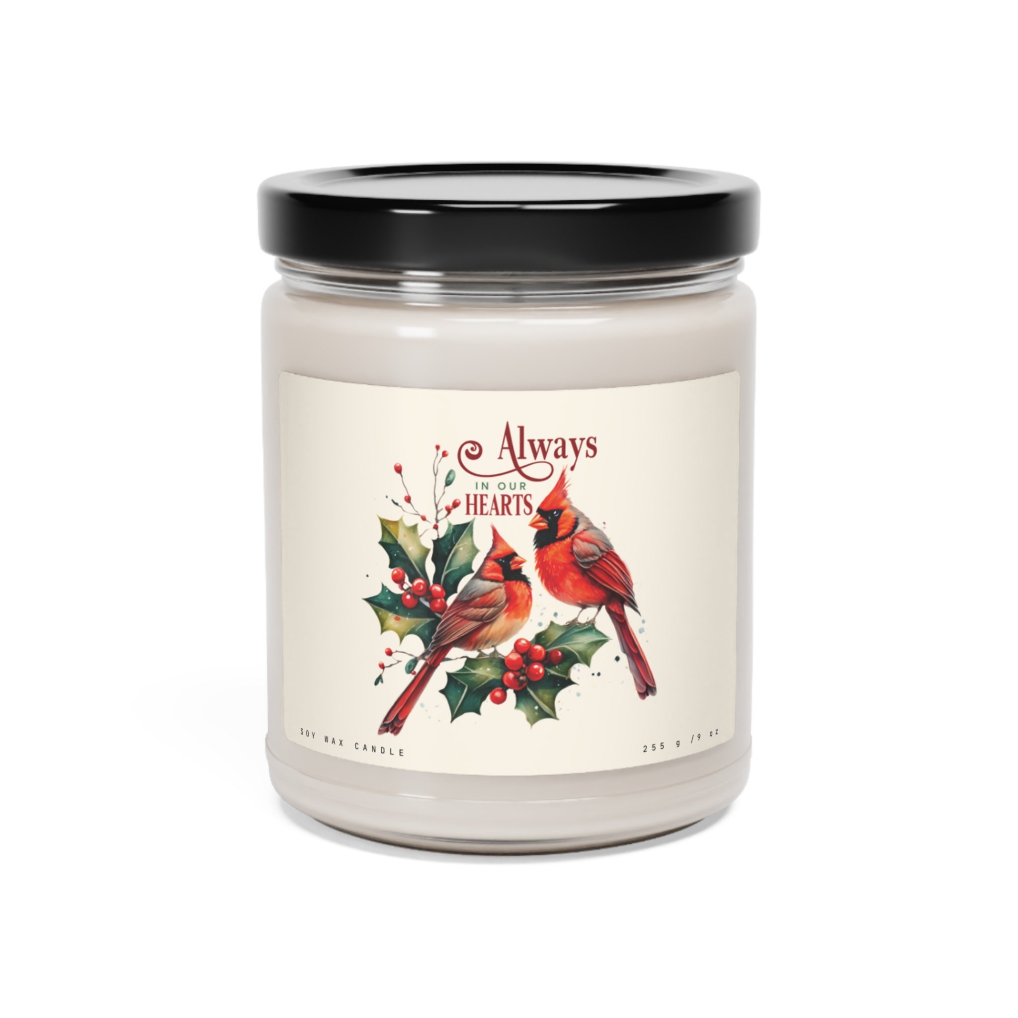 Cardinal Candle, Always in Our Heart Two Cardinals Candle Memorial ...