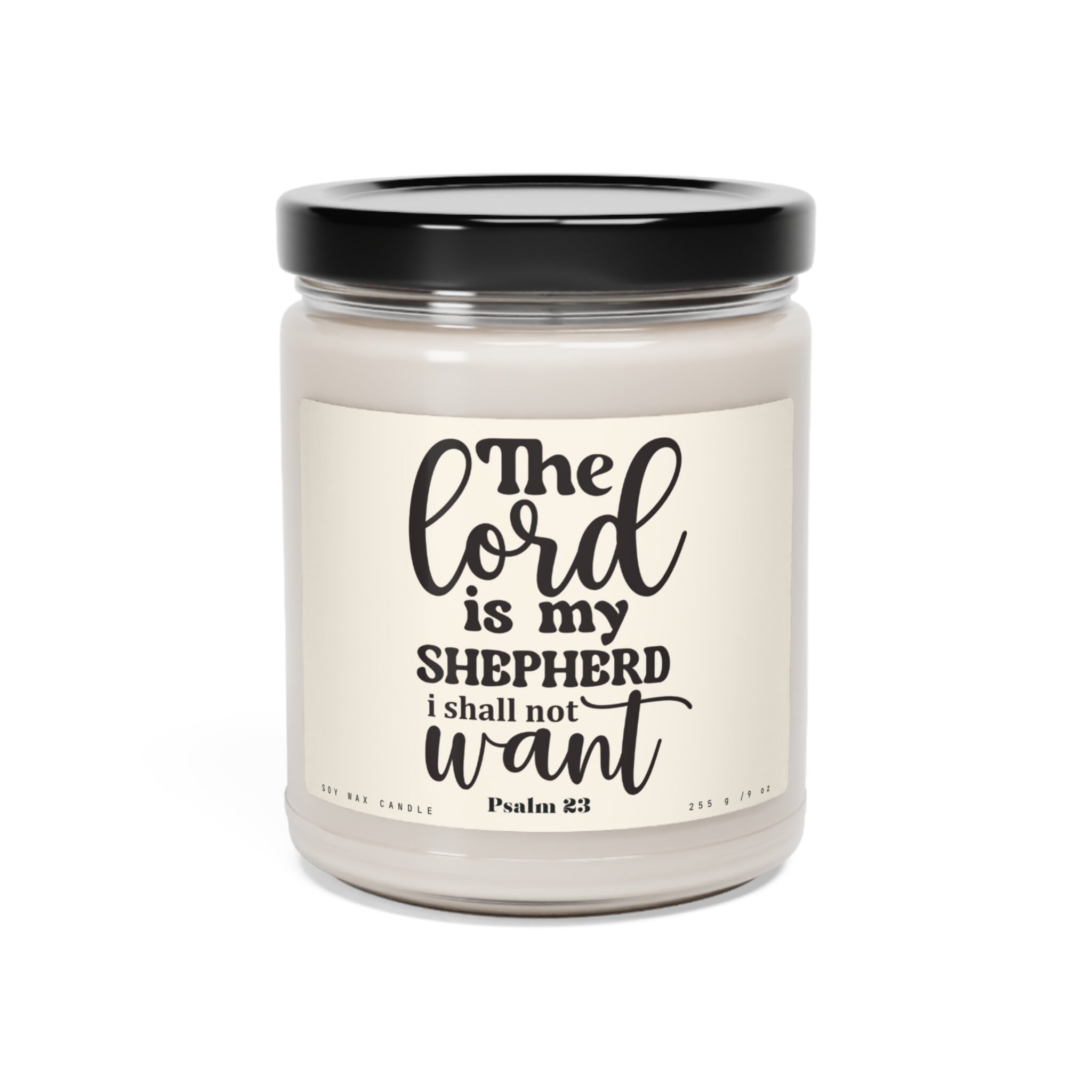 Psalm 23 the Lord is My Shepherd Candle, Encouragement Candle Gift ...