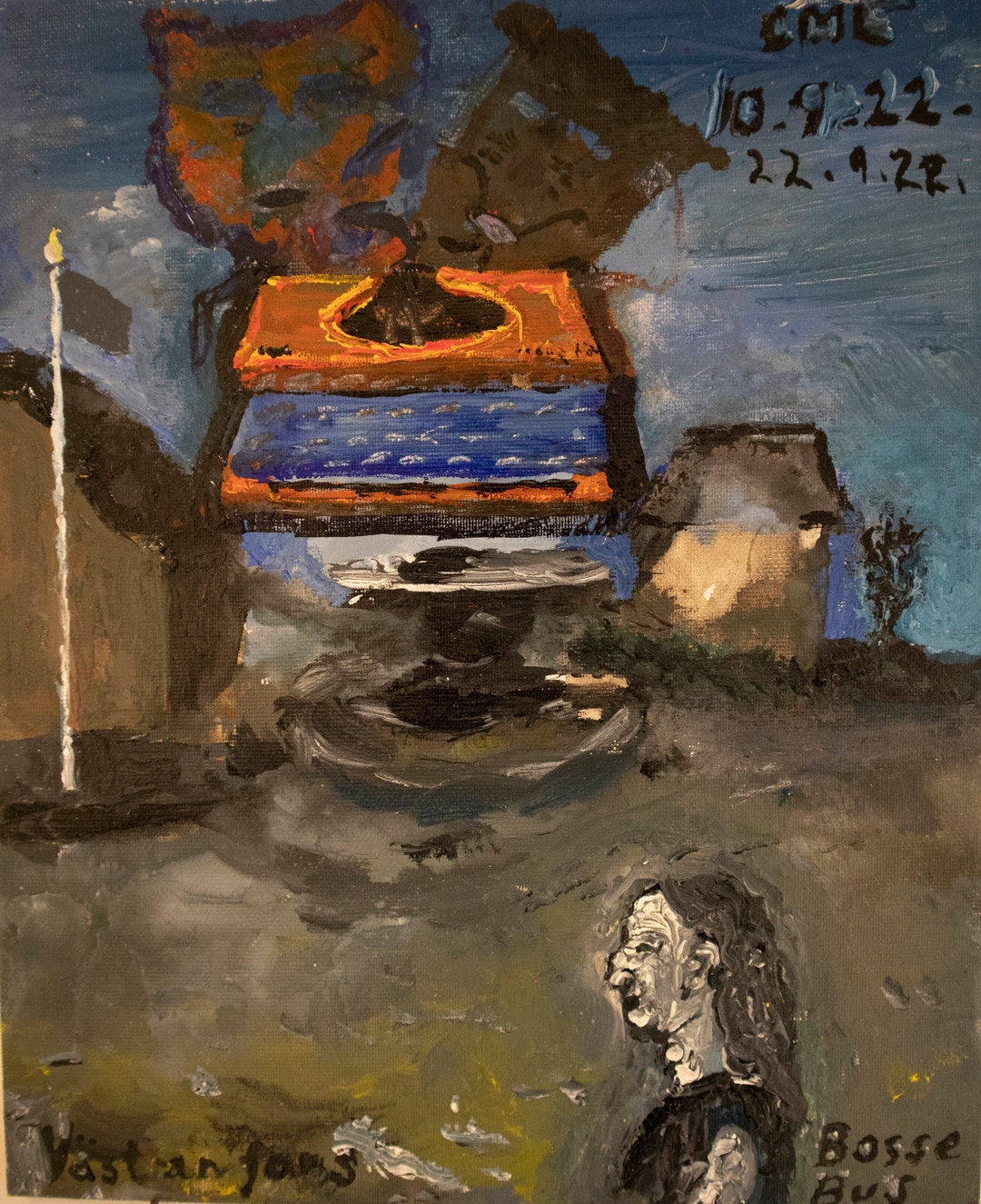 Bosse Bus - Original Gouache Painting by Carl Michael Lundberg - Etsy