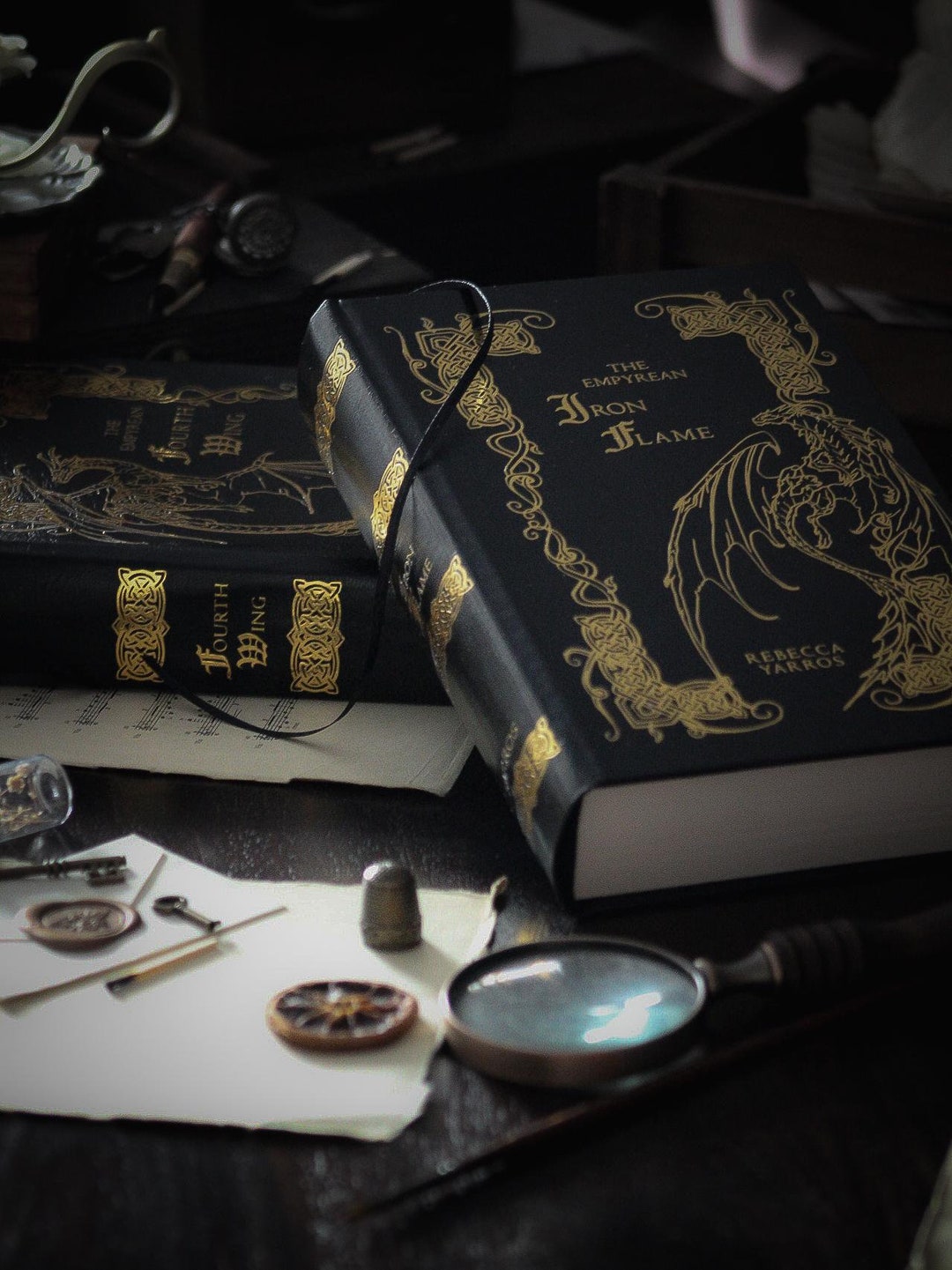 Fourth Wing Complete Book Set Rebind: Leatherbound Special Edition ...