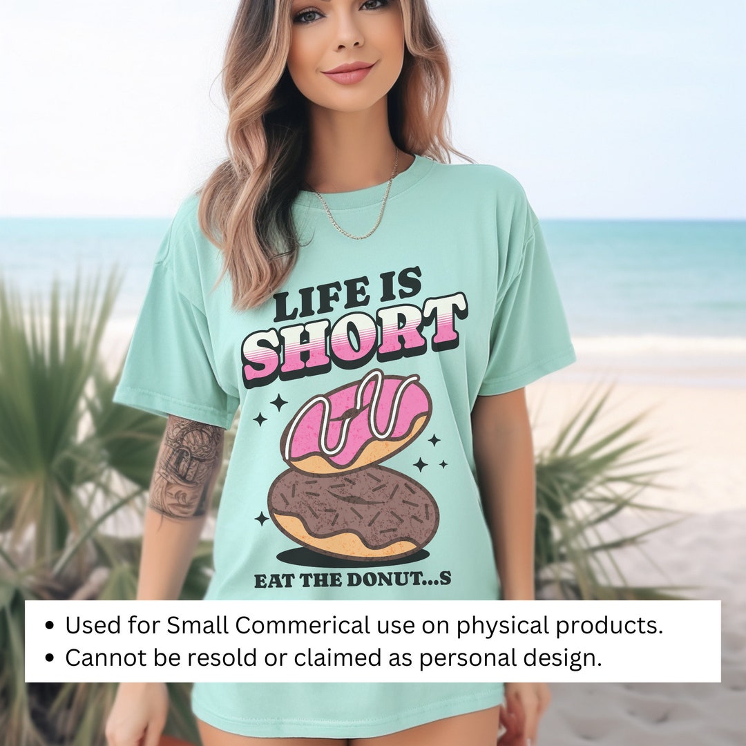 Png Cute Life Quote Graphics Digital Download, YOLO Eat a Donut. Life ...