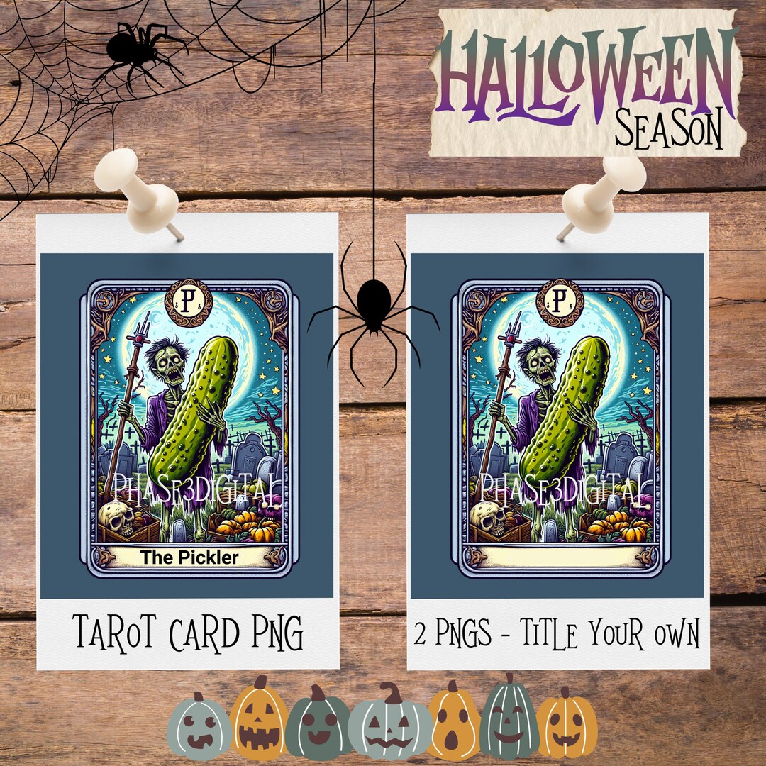 Tarot Card Zombie Pickle Sublimation PNG Clipart Digital Download - Etsy