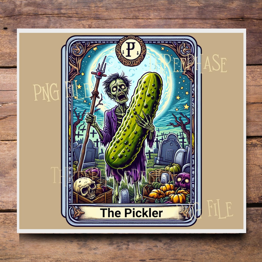 Tarot Card Zombie Pickle Sublimation PNG Clipart Digital Download - Etsy