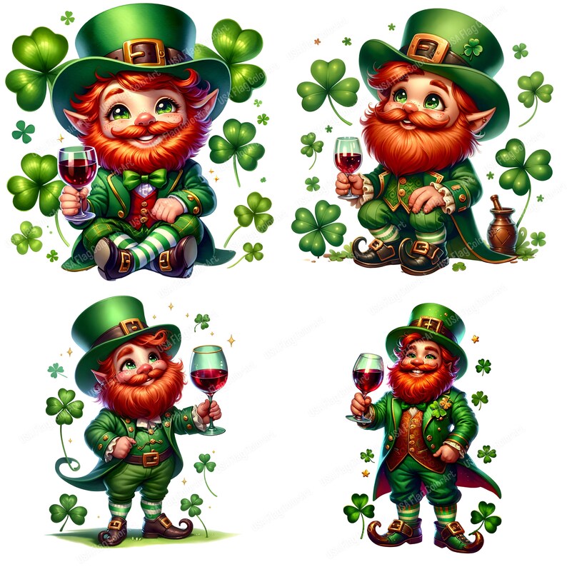 St. Patrick's Day Leprechaun Watercolor PNG - Digital Download, Irish ...