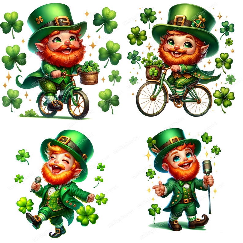 St. Patrick's Day Leprechaun Watercolor PNG Digital Download, Irish ...
