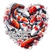 Valentine's Day Koi Fish Clipart - Love Heart Shaped Watercolor ...