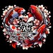 Papa Koi Valentine's Day Clipart - Heart Shaped Japanese Koi Fish ...