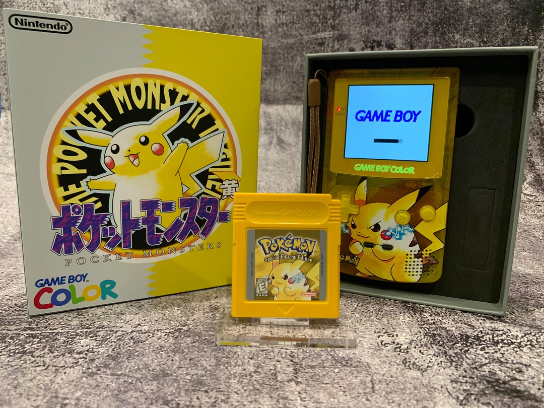 Nintendo Game Boy Color W/pokémon Yellow Game - Etsy