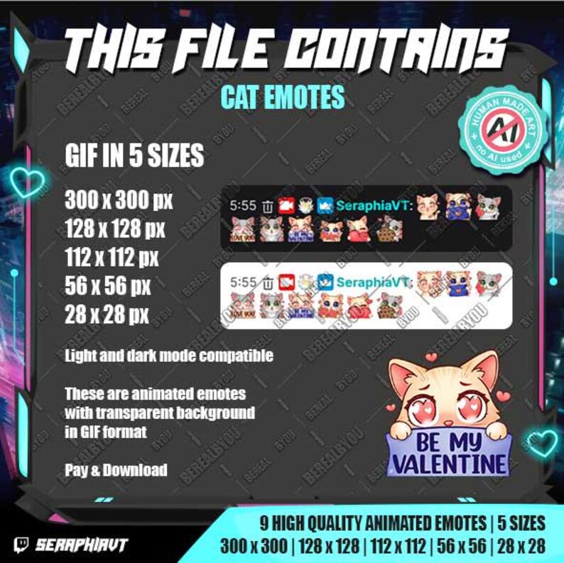 9 divertidos emoticones de gatos animados / Twitch, Discord, YouTube y ...