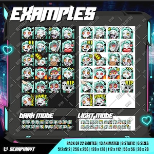 22 Twitch Emotes: Chibi Rebecca Cyberpunk Pack (animated & Static) - Etsy