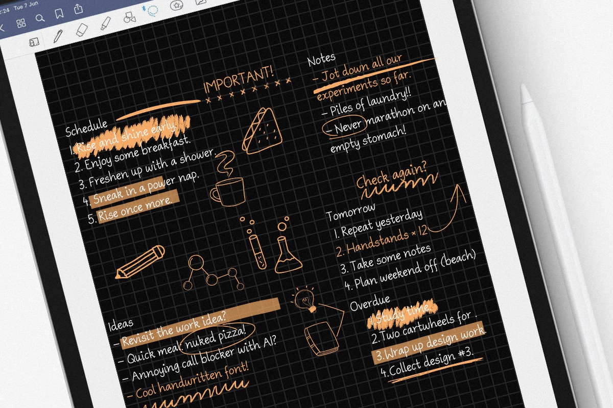 Handwritten Font Goodnotes Simple Font Study Digital Note Cute Font ...