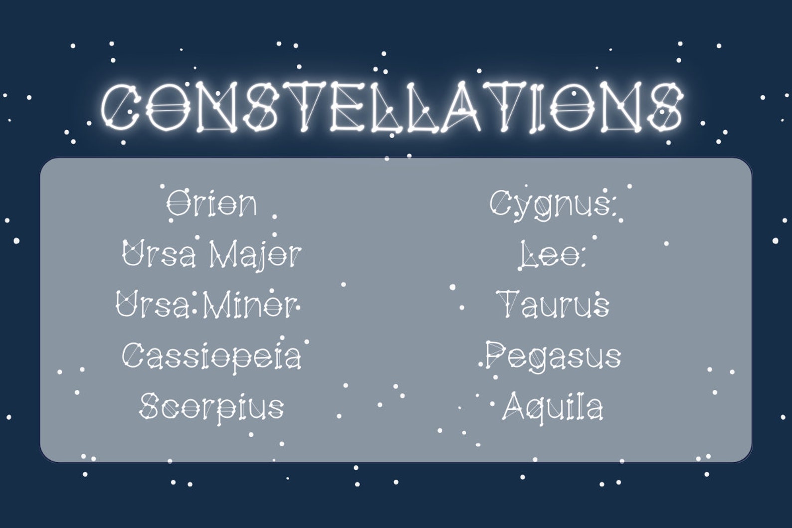 Star Cluster Font - Galaxy Font, Space Font, Star Font, Constellation ...