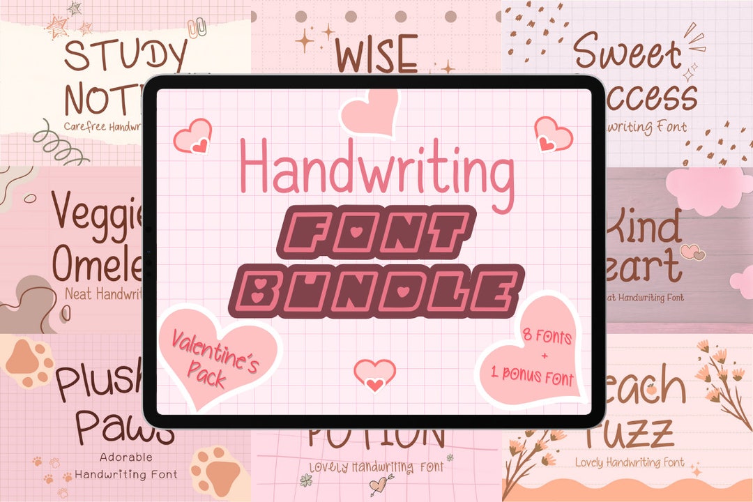 Font Bundle Handwritten Font Goodnotes Simple Font Study Digital Note ...