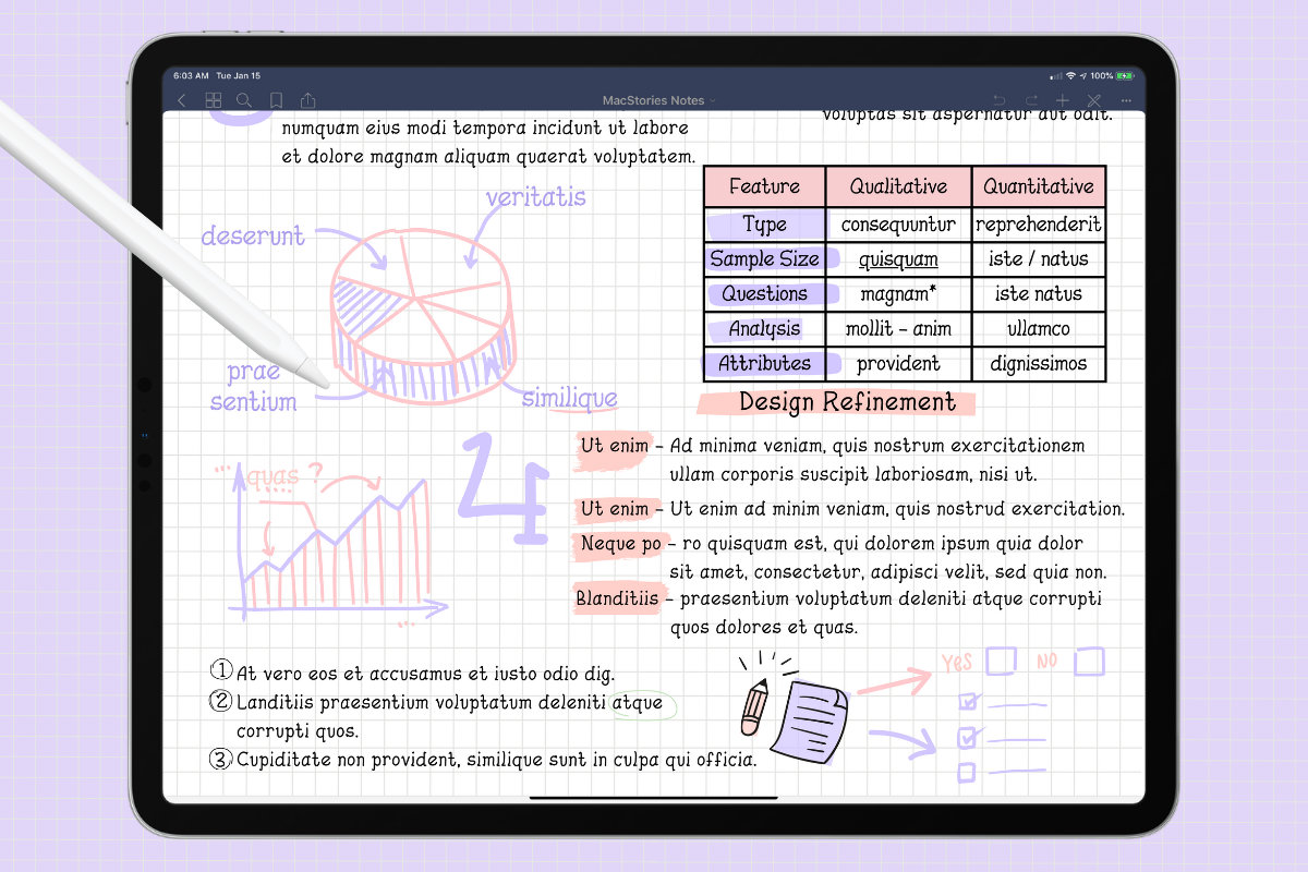 Handwritten Font Goodnotes Simple Font Study Digital Note Cute - Etsy