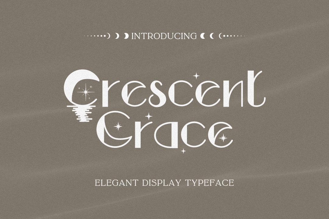 Crescent Grace Font - Elegant San Serif Font, Retro Font, Modern Font ...