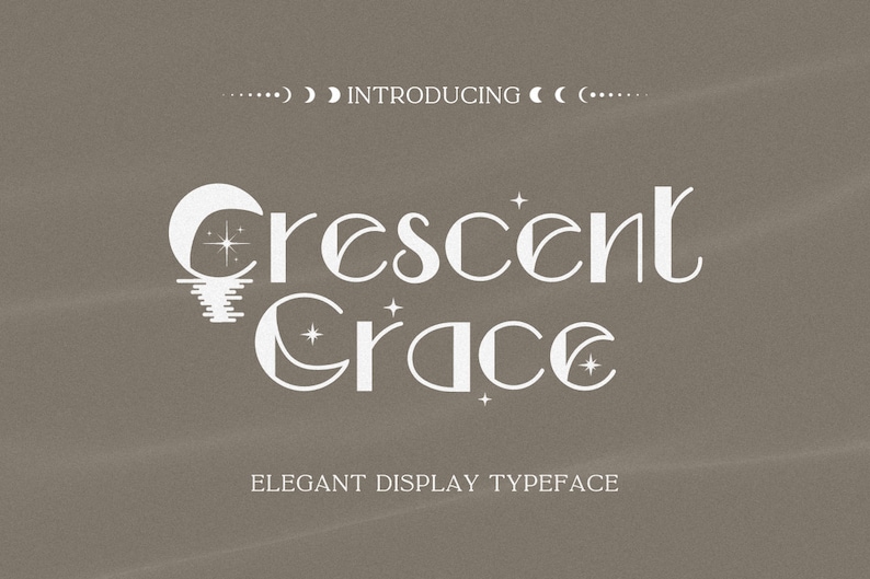 Crescent Grace Font - Elegant San Serif Font, Retro Font, Modern Font ...