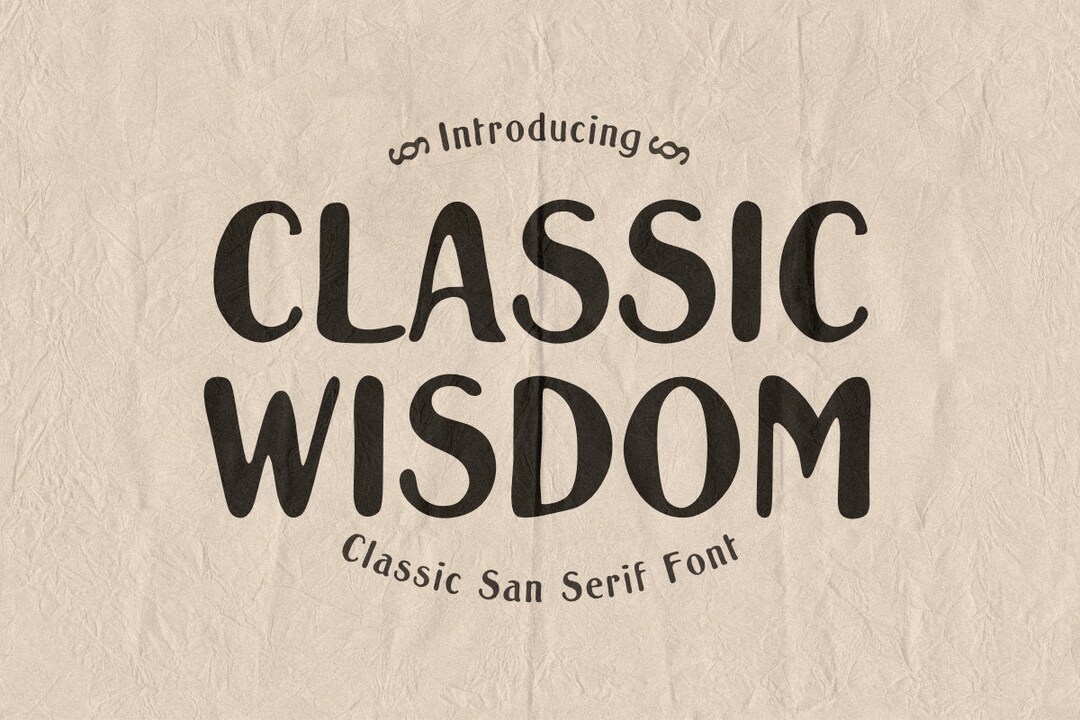 Classic Wisdom Font San Serif Font, Branding Font, Logo Font, Procreate ...