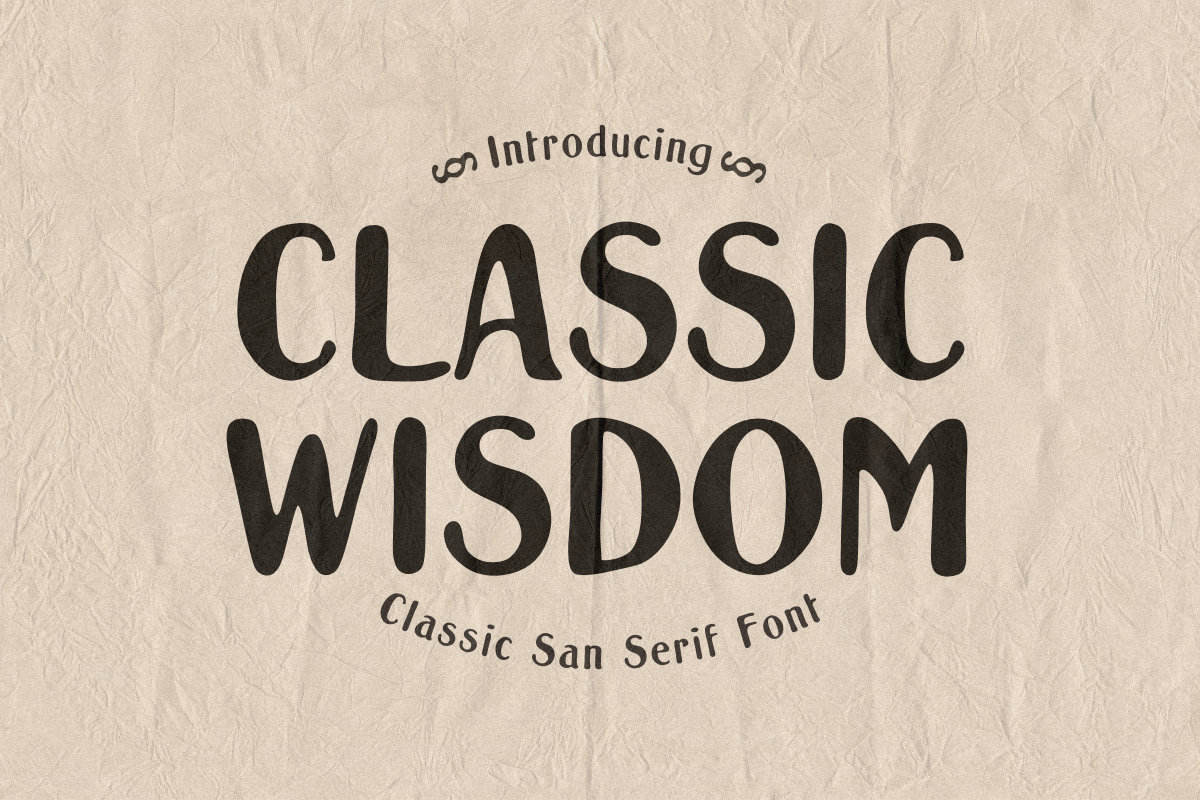 Classic Wisdom Font - San Serif Font, Branding Font, Logo Font ...