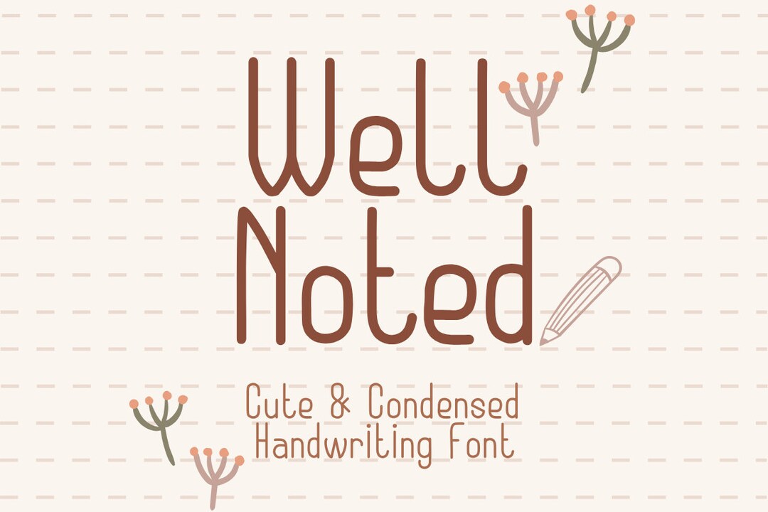 Handwritten Font Goodnotes Simple Font Study Digital Note Cute Font ...