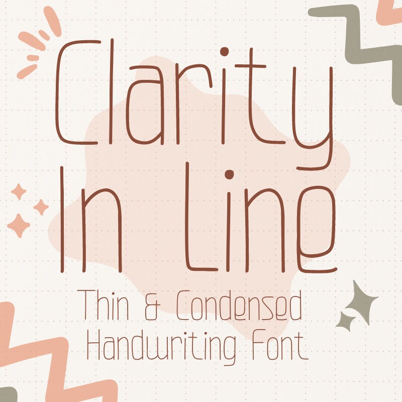 Handwriting Lines Font - Etsy