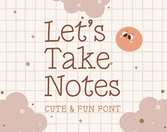 Handwritten Font Goodnotes Simple Font Study Digital Note Cute Font ...