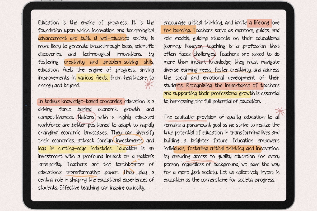 Handwritten Font Goodnotes Simple Font Study Digital Note Cute Font ...