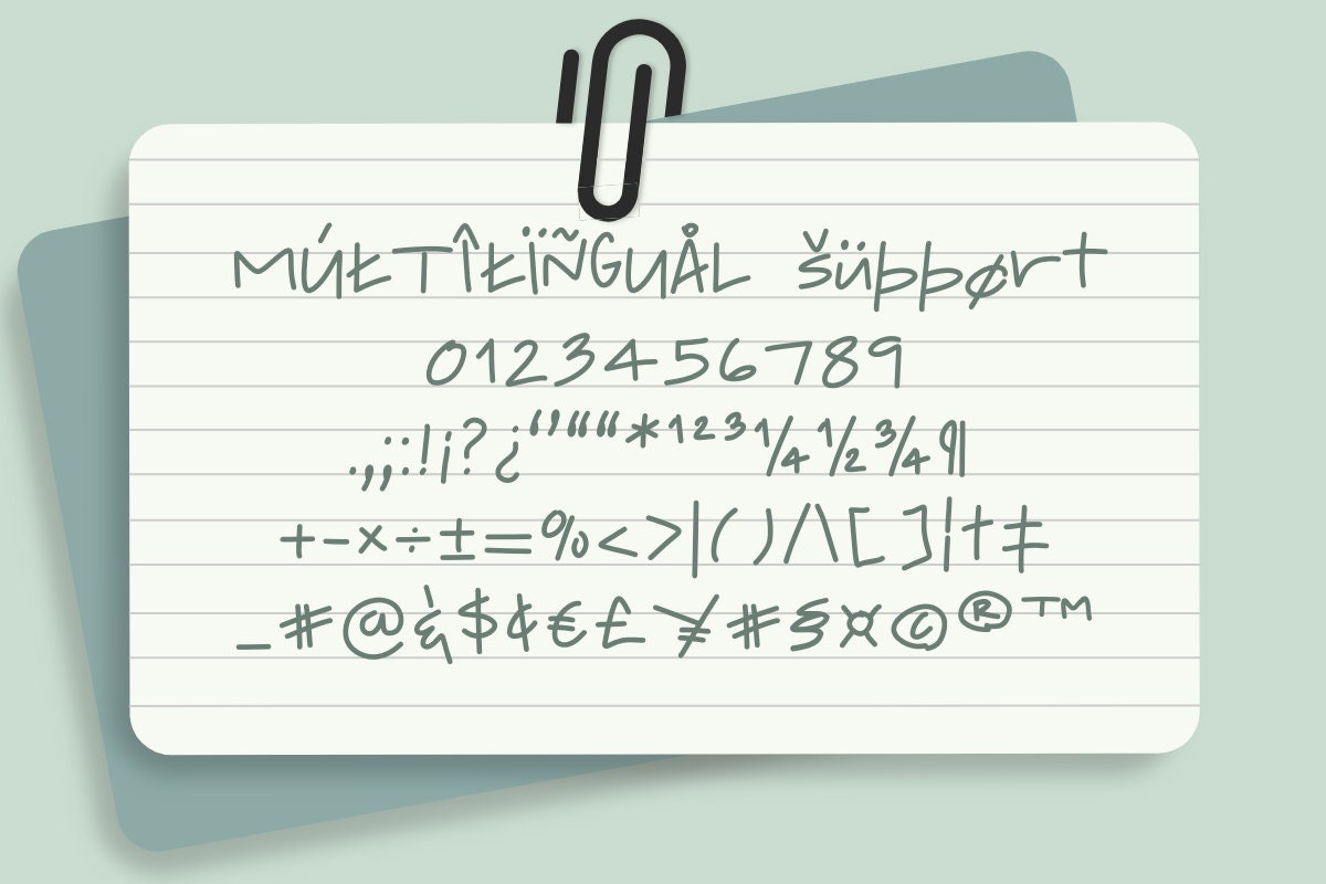 Handwritten Font Goodnotes Simple Font Study Digital Note Cute - Etsy