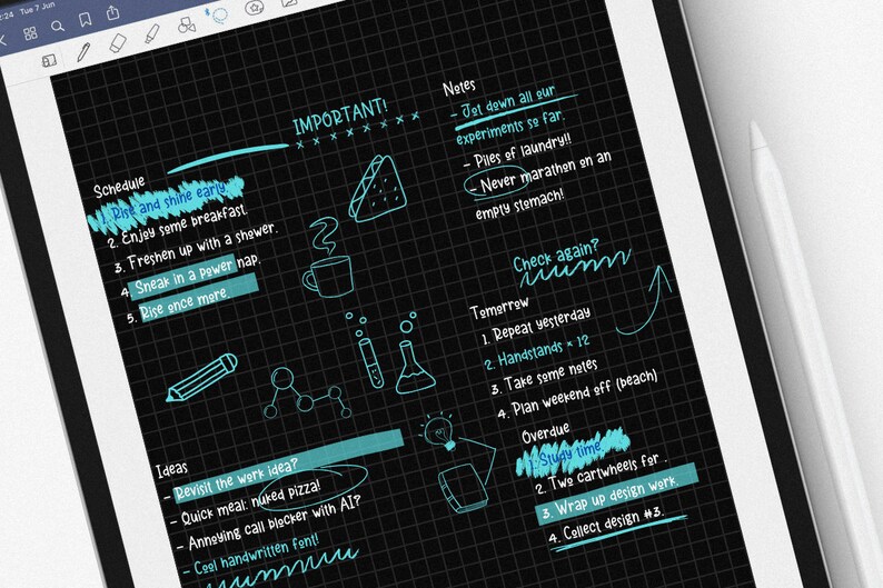 Handwritten Font Goodnotes Simple Font Study Digital Note Cute Font ...