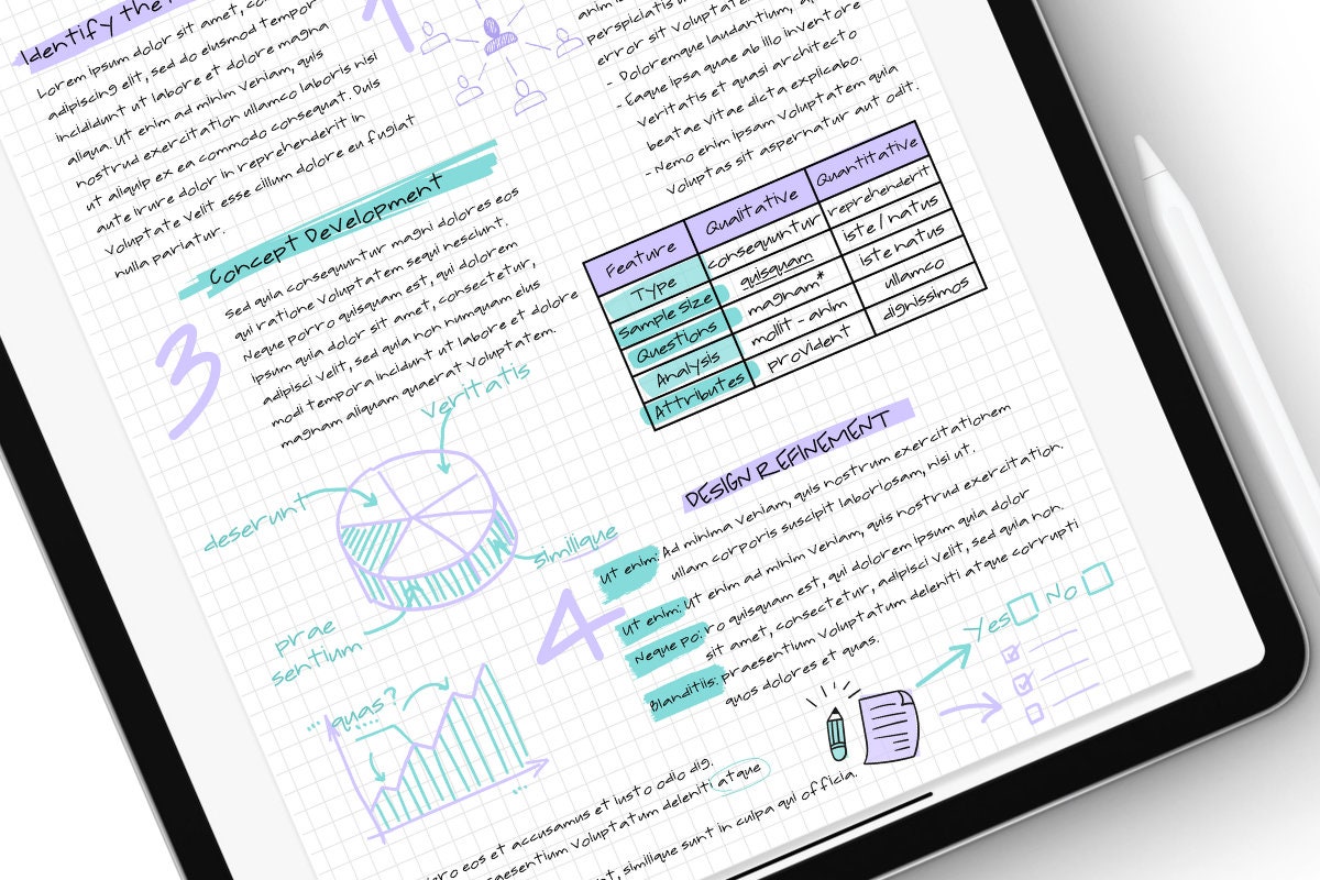 Handwritten Font Goodnotes Simple Font Study Digital Note Cute Font ...