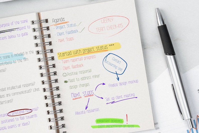 Handwritten Font Goodnotes Simple Font Study Digital Note Cute - Etsy