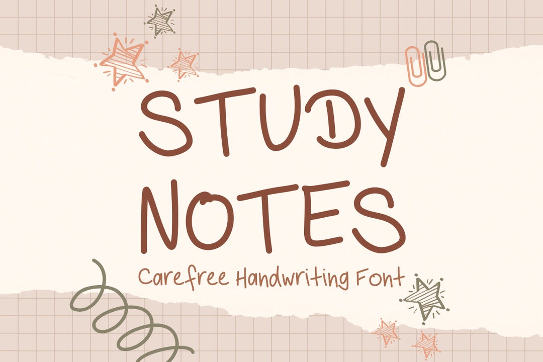 Handwritten Font Goodnotes Simple Font Study Digital Note Cute Font ...