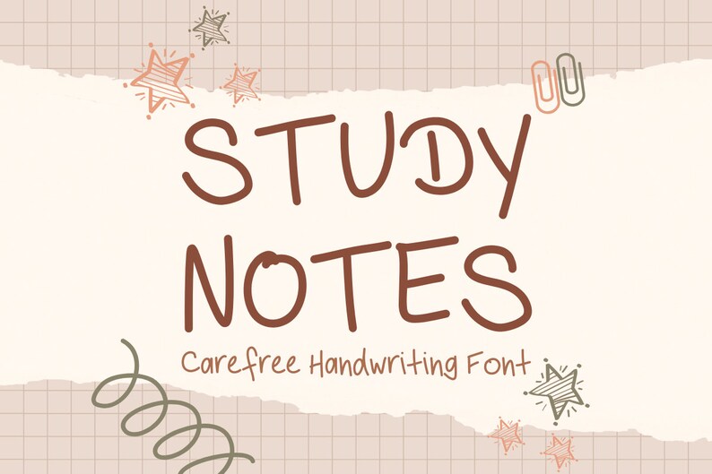 Handwritten Font Goodnotes Simple Font Study Digital Note Cute Font ...