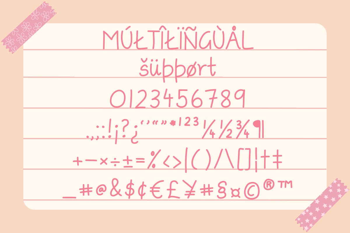 Handwritten Font Goodnotes Simple Font Study Digital Note Cute Font ...