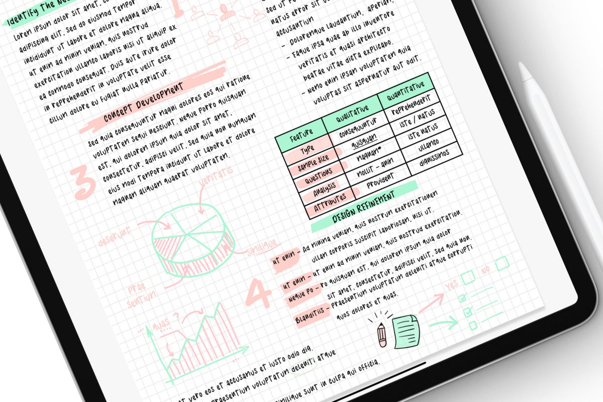 Handwritten Font Goodnotes Simple Font Study Digital Note Cute Font ...