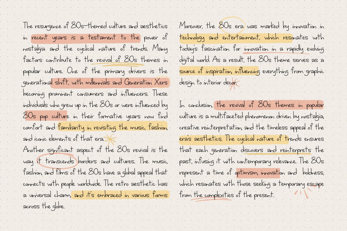 Handwritten Font Goodnotes Simple Font Study Digital Note Cute Font ...