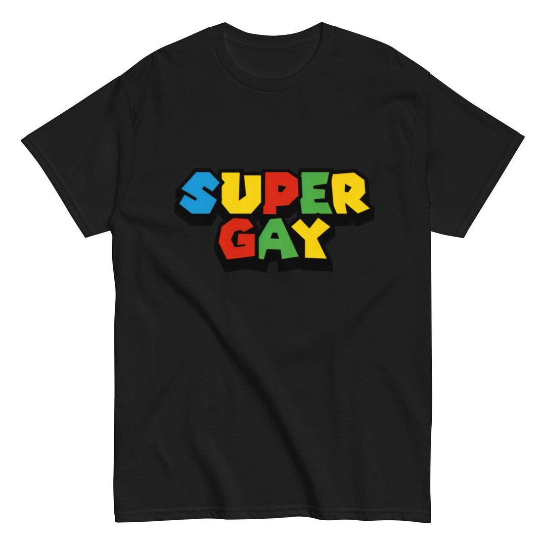 Mario Gay T-shirt - Super Gay Mario Shirt - Lgbtq Super Mario - Mens ...