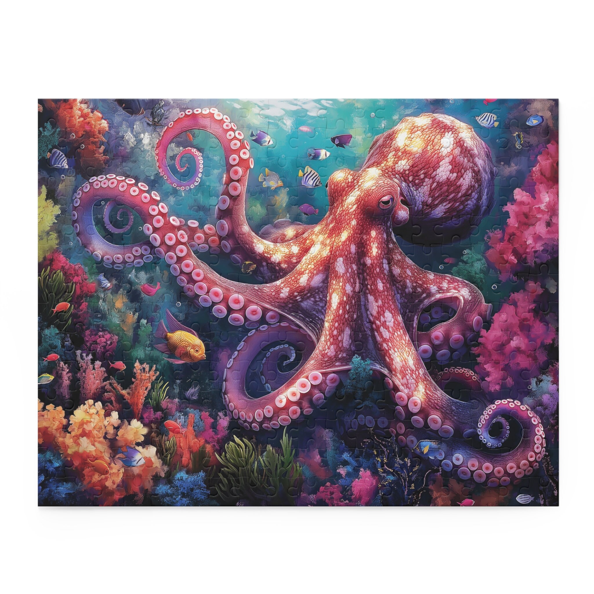 Octopus Puzzle. Colorful Octopus Puzzle, Underwater Puzzle, Intricate ...
